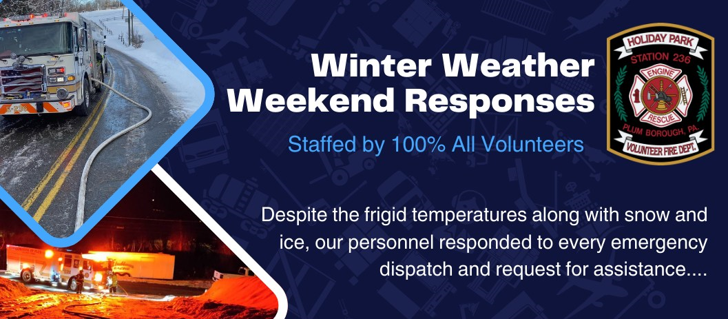 Winter Weather Weekend Busy Time for Crews - Holiday Park VFD