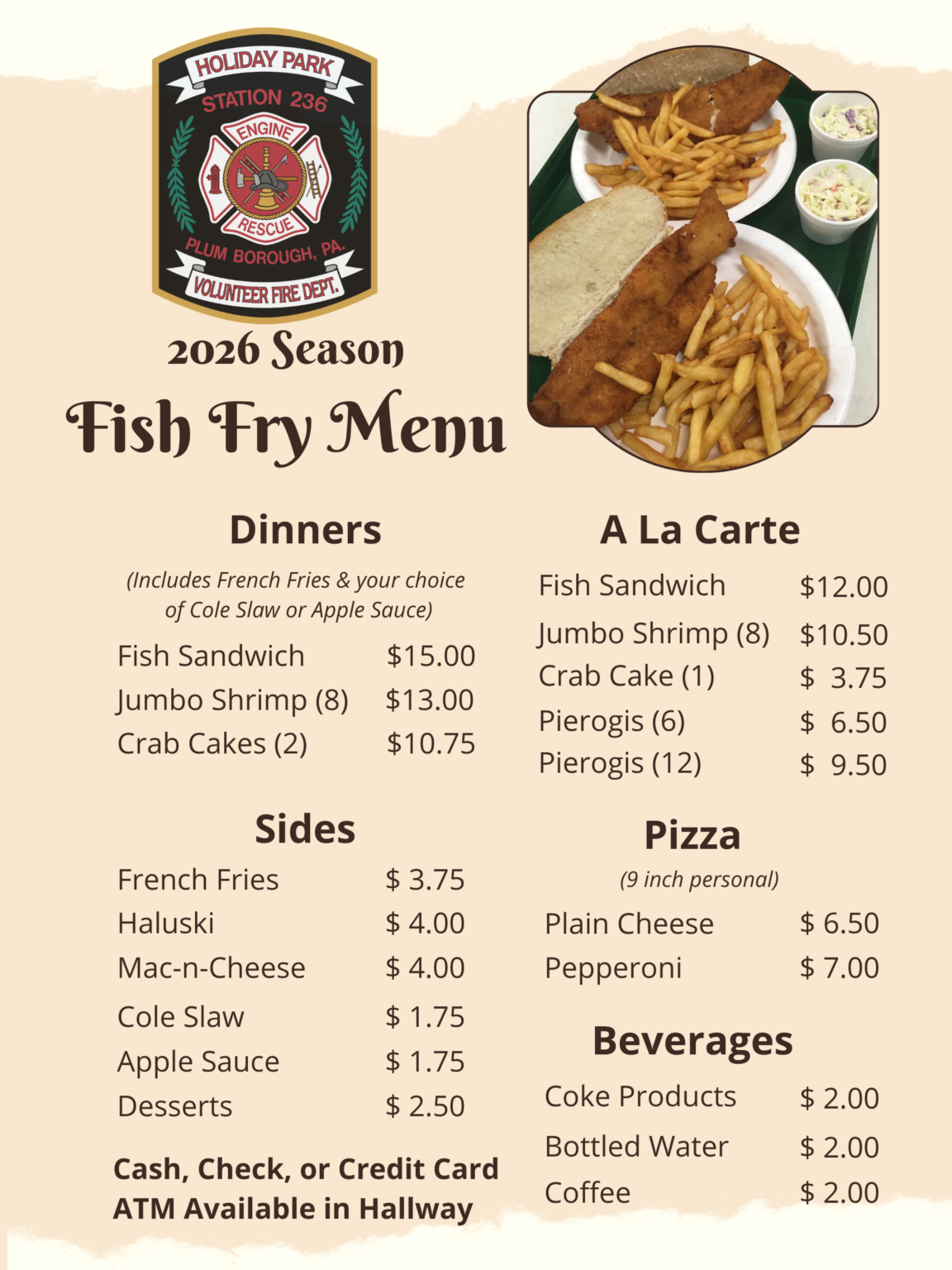 Fish Fry Menu 2026 Digital - Holiday Park VFD